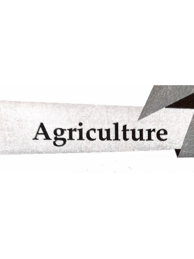 AGRICULTURE-Revision Gr-10 Geography | PDF