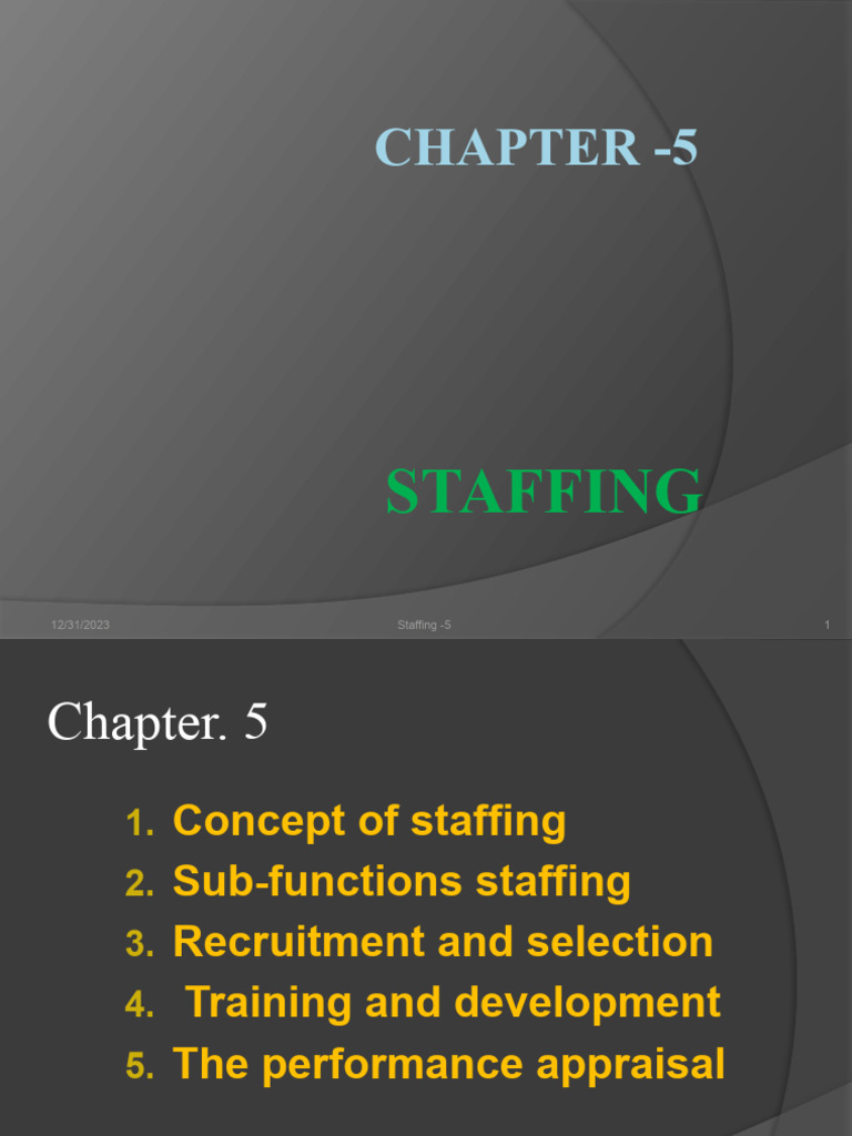 Chapter 5 Staffing | PDF | Human Resources | Recruitment