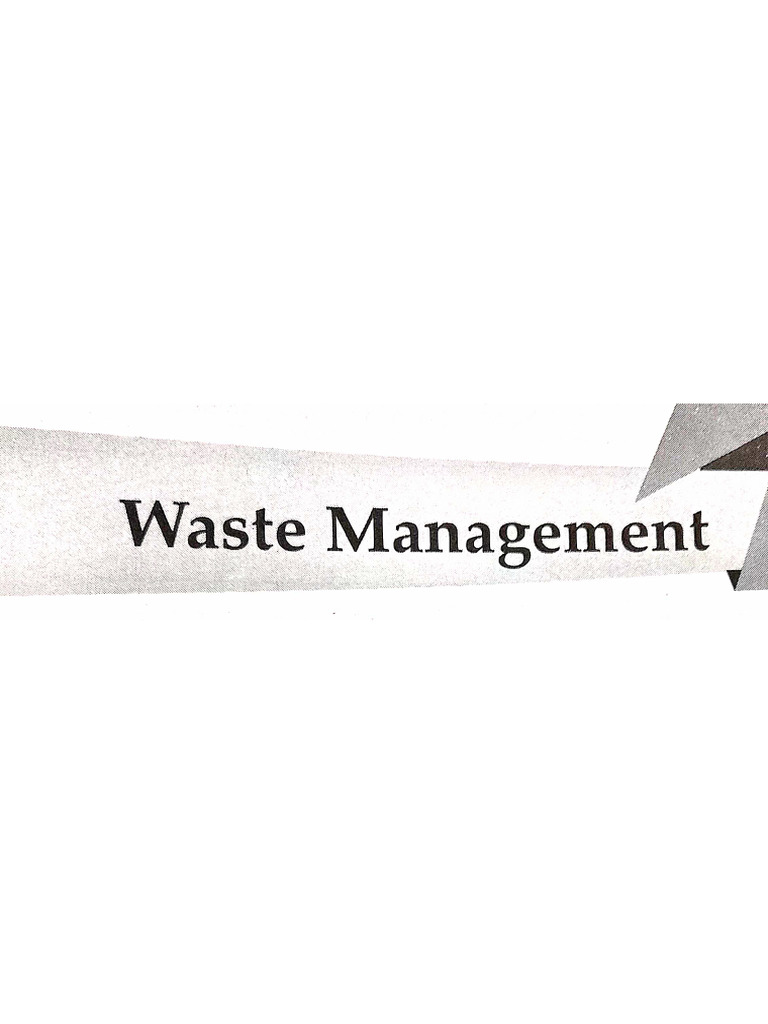 WASTE MANAGEMENT-Revision Gr-10 Geography | PDF