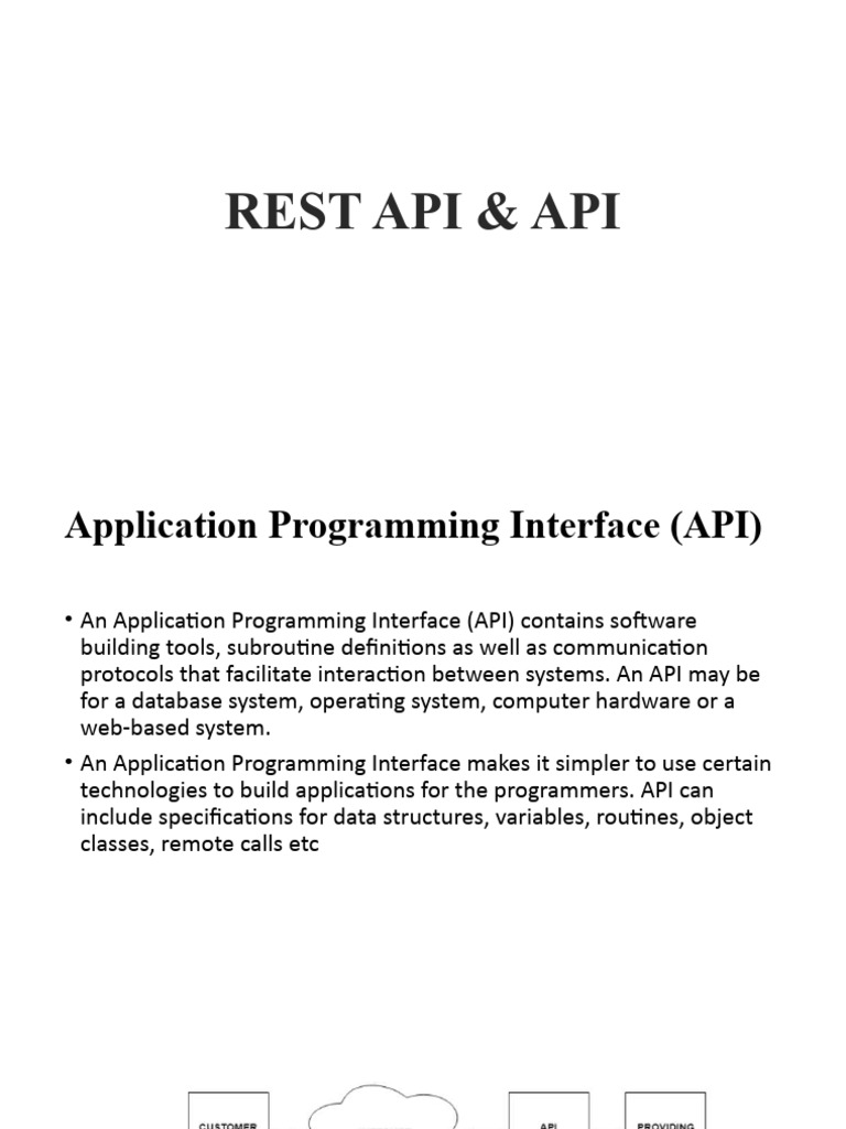 Rest API & API | PDF | Representational State Transfer | Client–Server ... Rest API & API | PDF | Representational State Transfer | Client–Server ...