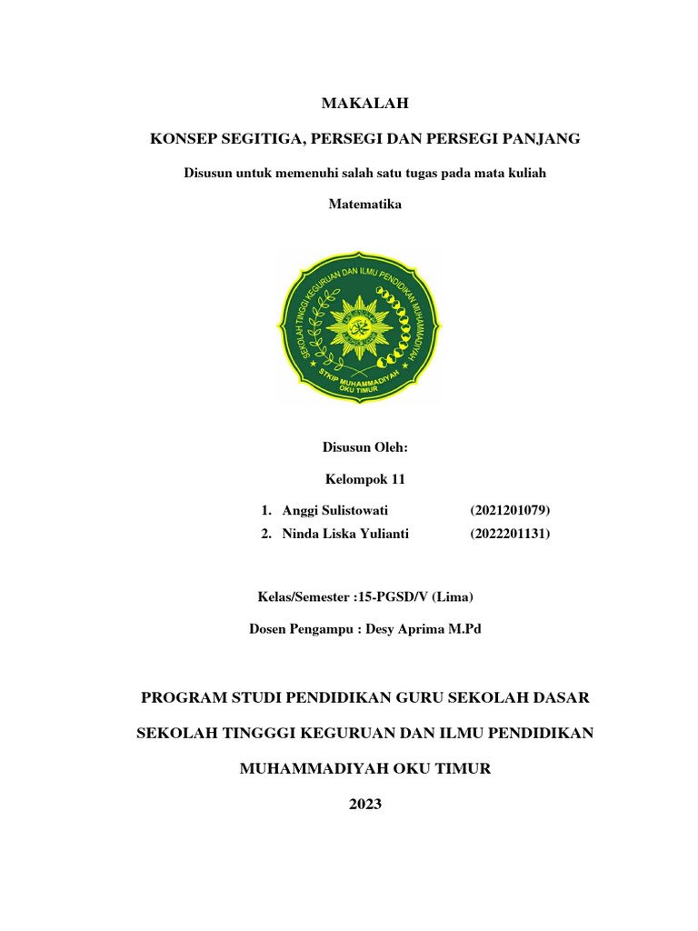 Konsep Segitiga dan Persegi Panjang | PDF | Metode & Bahan Ajar