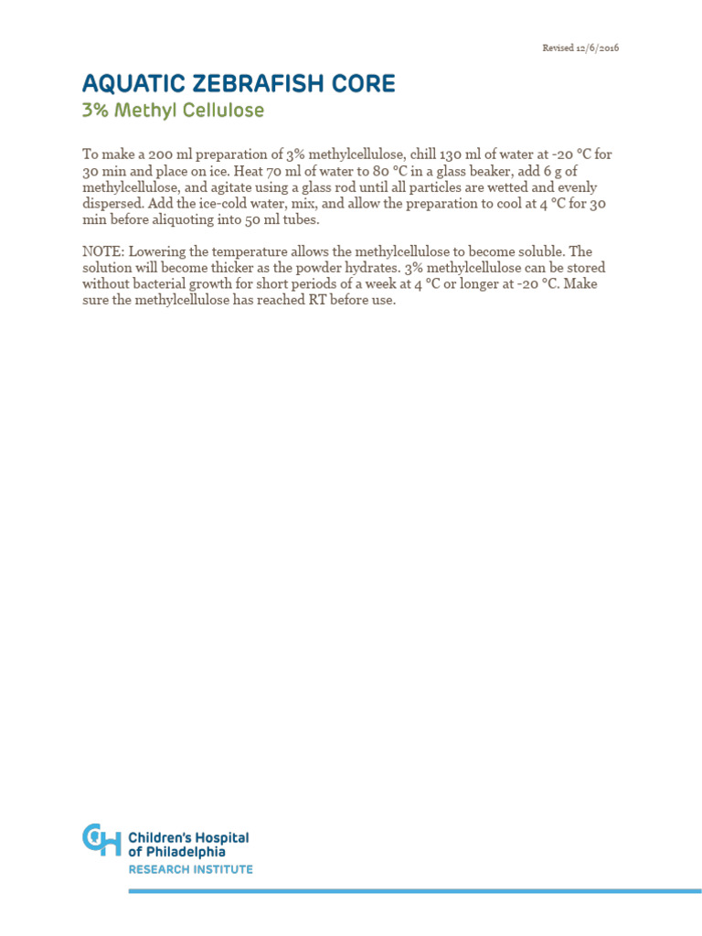 Methyl Cellulose | PDF