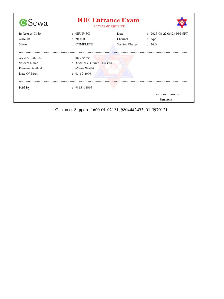 IOE Entrance Exam 2023-08-22 | PDF