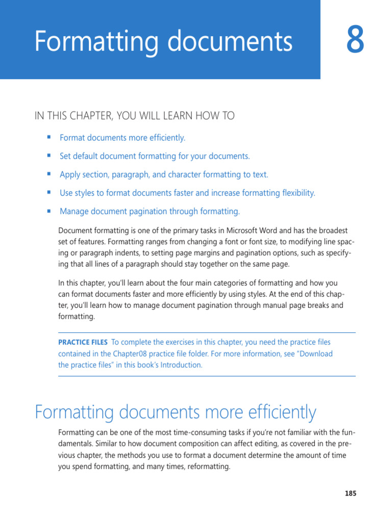 Formatting Documents More Efficiently | PDF