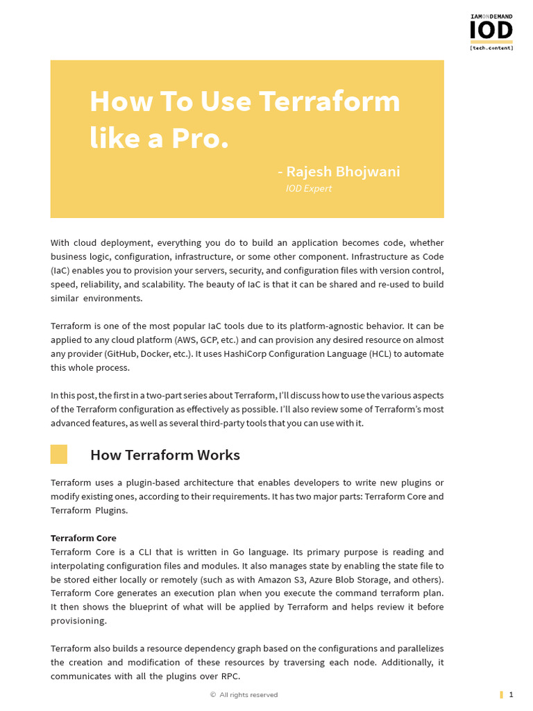 How To Use Terraform Like Pro | PDF | Platform As A Service | Cloud Computing