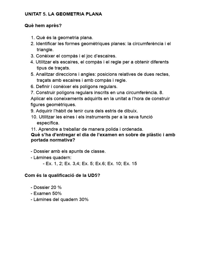 2eso Ud5 Guia D'aprenentatge | PDF