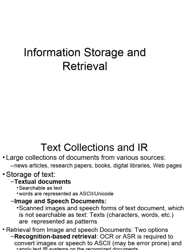 1 IR Introduction | PDF | Information Retrieval | Search Engine Indexing