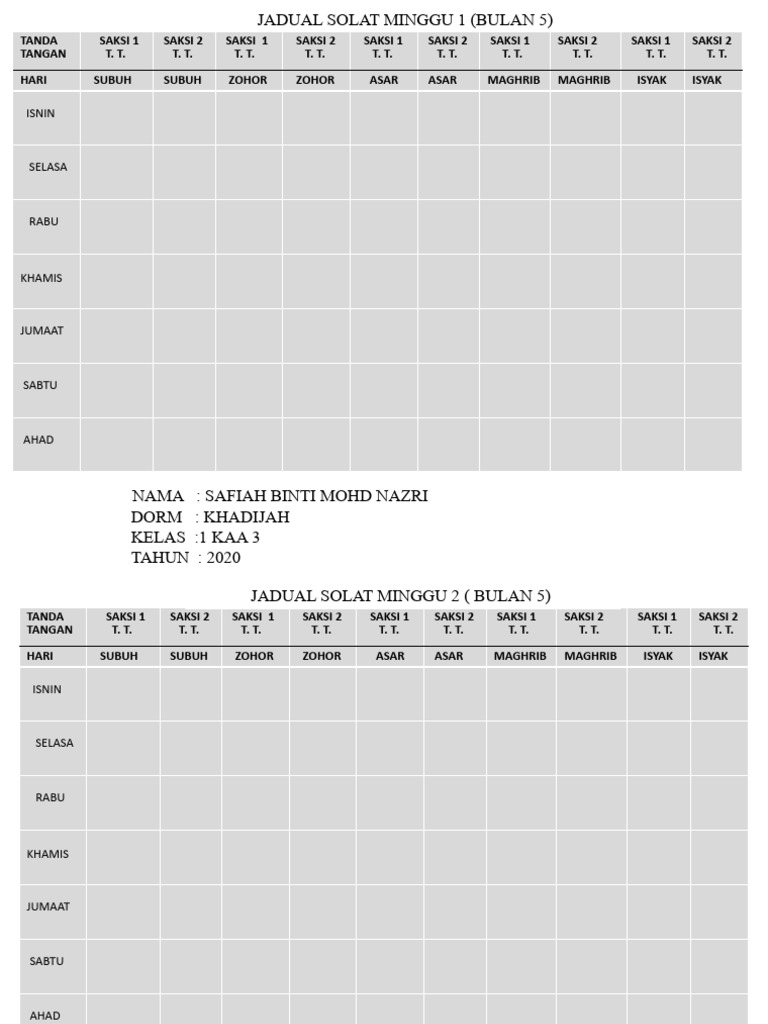 Jadual Solat Alauddin | PDF | Perjalanan