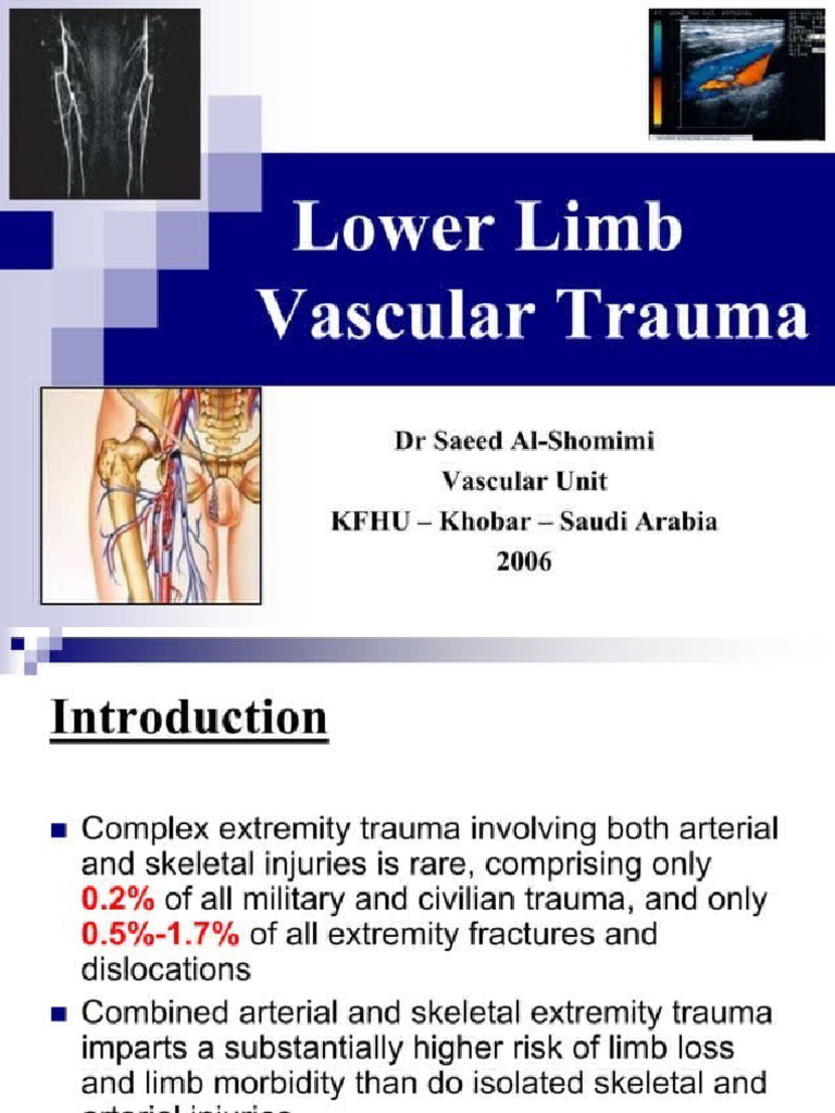 Lower Limb Vascular Trauma | PDF