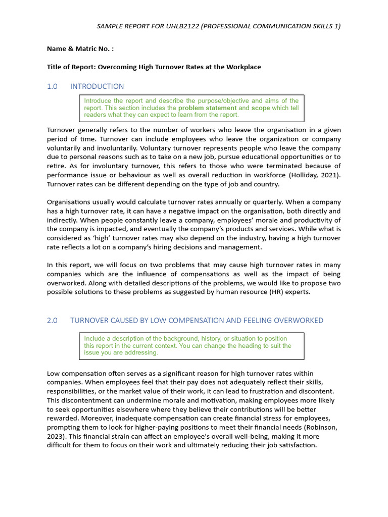 Sample of Report | PDF