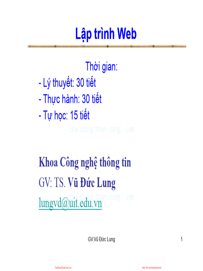 Lap-Trinh-Web Vu-Duc-Lung Phuong Phap Lap Trinh Web - (Cuuduongthancong - Com) | PDF
