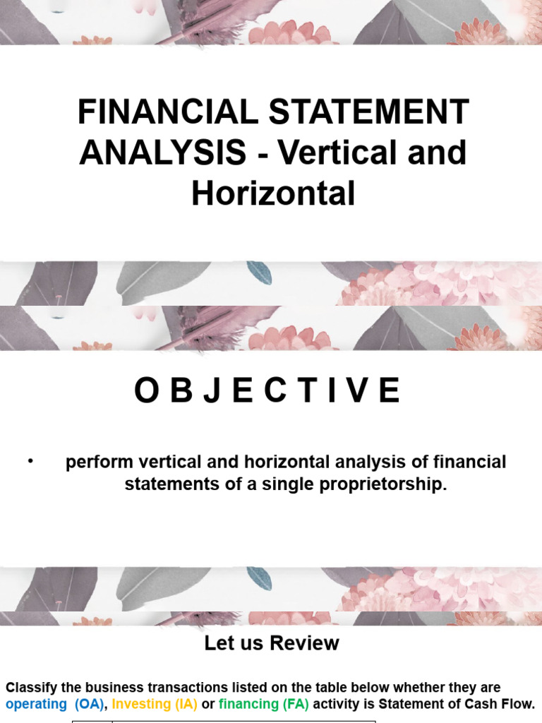 Financial Statement Analysis 1 Vertical and Horizontal | PDF