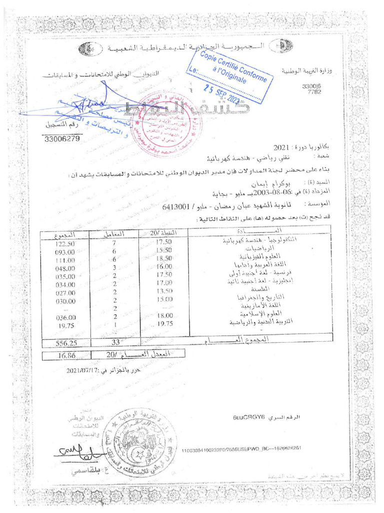 Releve de Note - Compressed | PDF