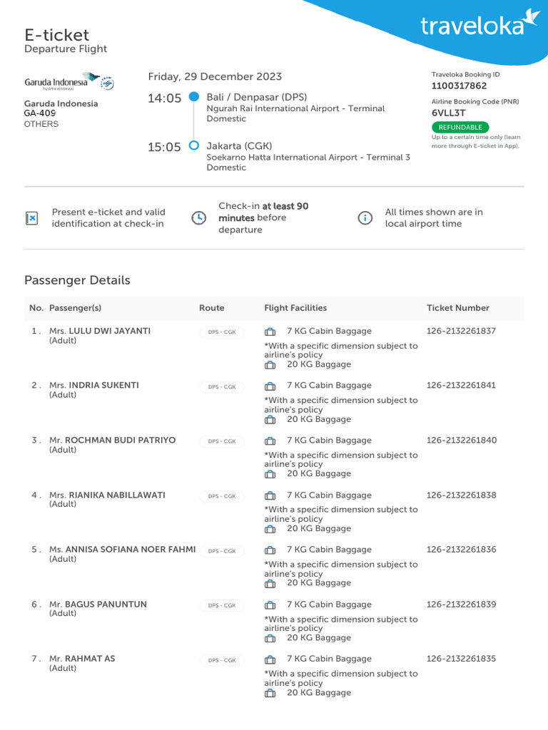 Maria Proklam Oni Siska Simbolon-DPS-6VLL3T-CGK-FLIGHT - ORIGINATING | PDF | Aviation | Transport