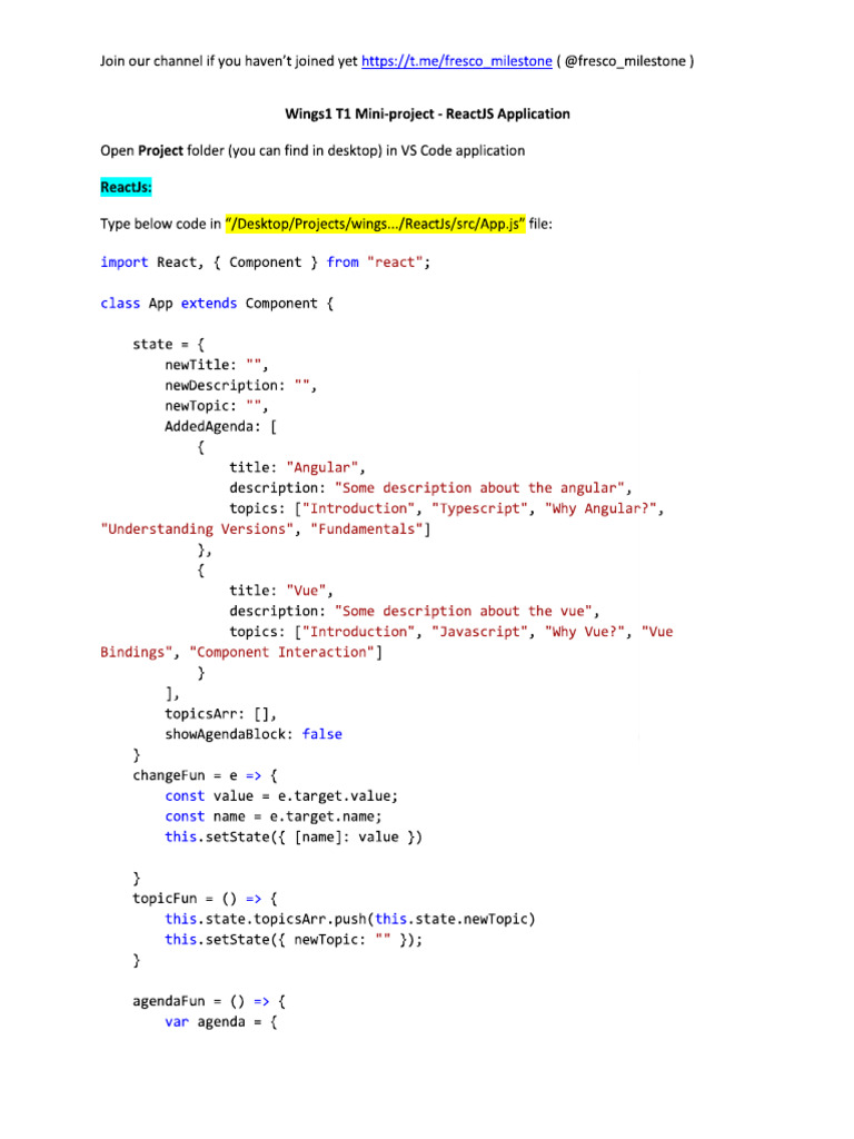 Wings1 T1 ReactJS Application (62636) | PDF