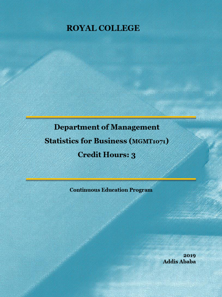 Statistics - For - Business Module | PDF | Statistics | Level Of Measurement