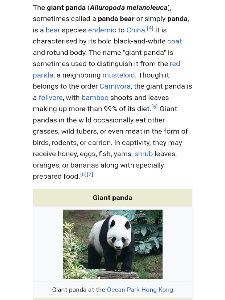 Gaint Panda | PDF