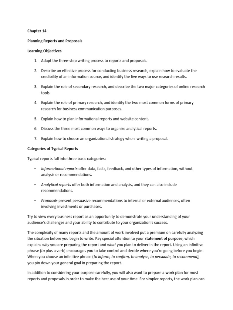 Understanding Reports ND Planning | PDF