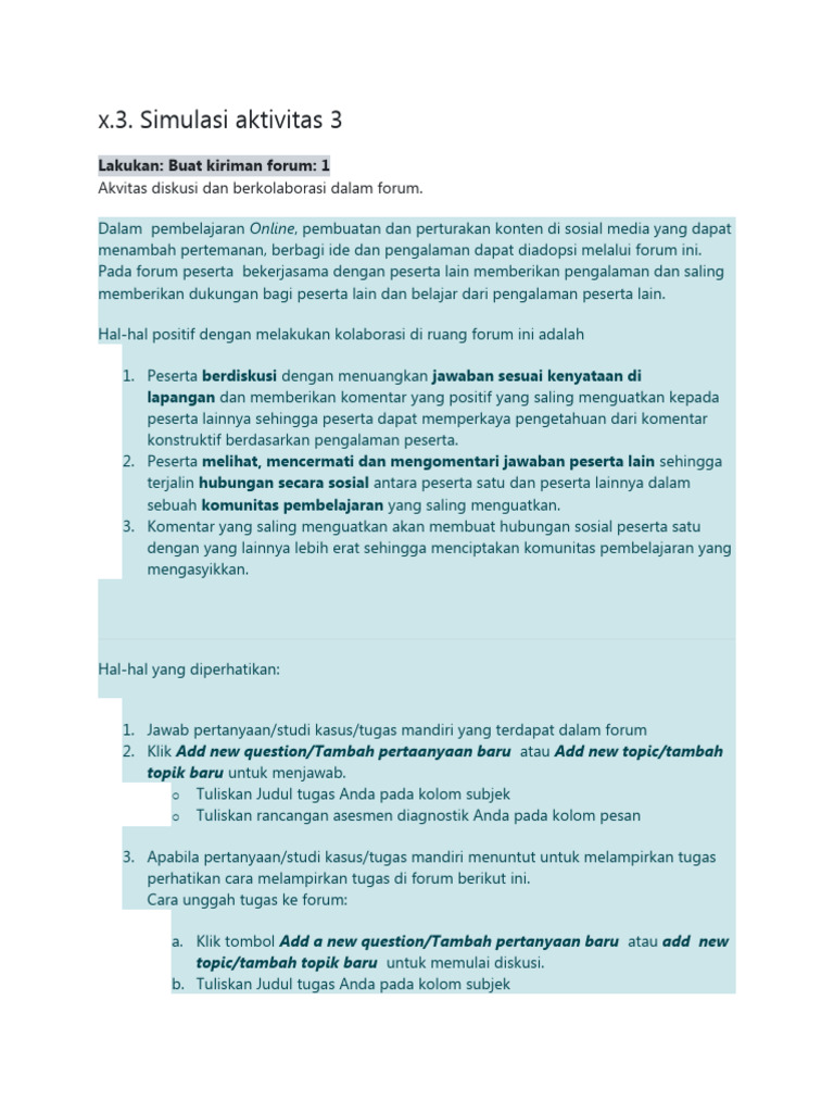 Simulasi Aktivitas 3 | PDF | Ilmu Sosial