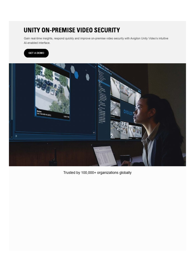 Avigilon Unity On-Premise Managed Video Security System | PDF | Cloud ...