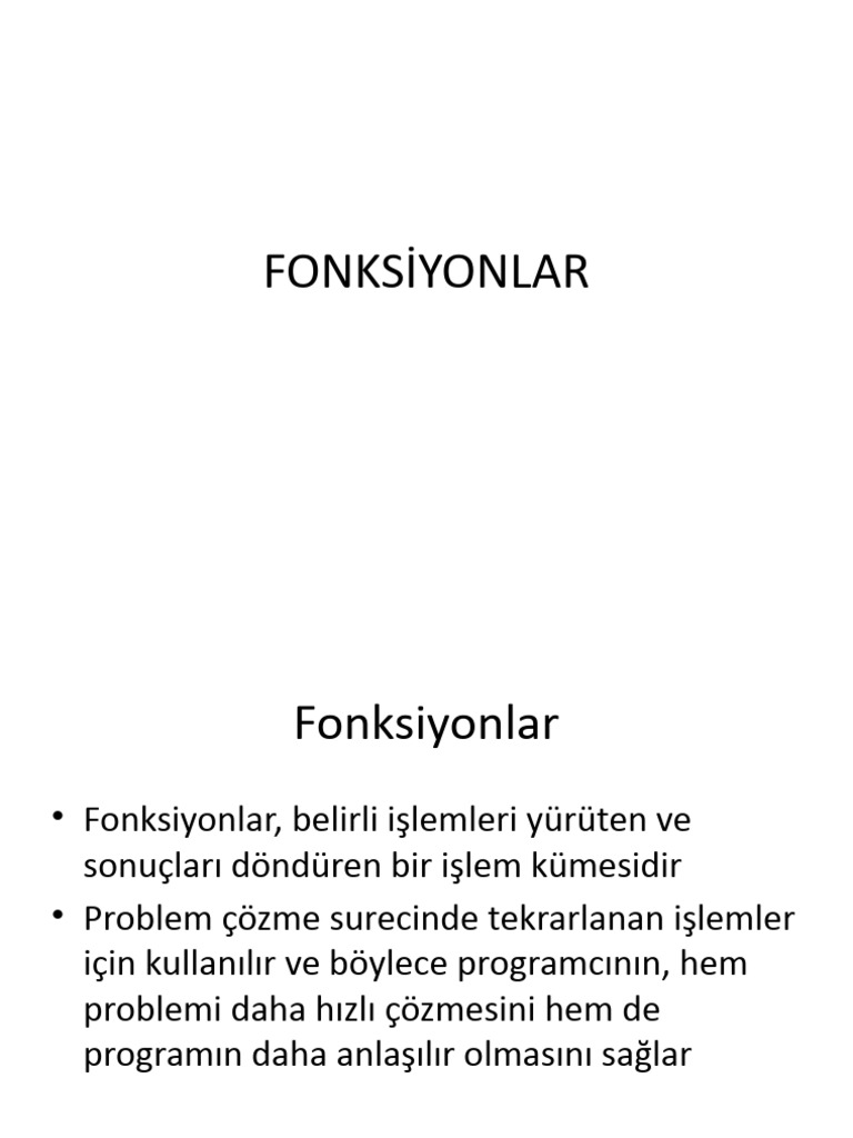 FONKSİYONLAR | PDF