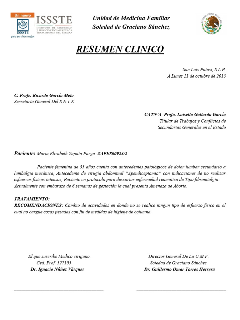 Dictamen Medico | PDF