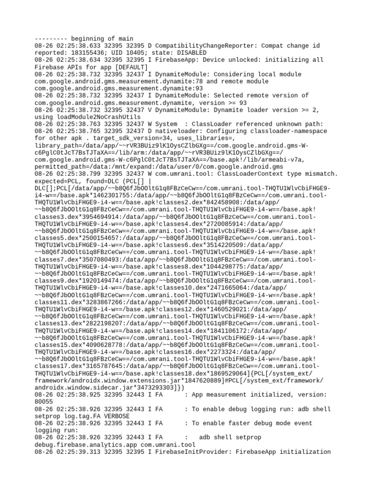 Com Umrani Tool Logcat Pdf Java Programming Language Android Operating System