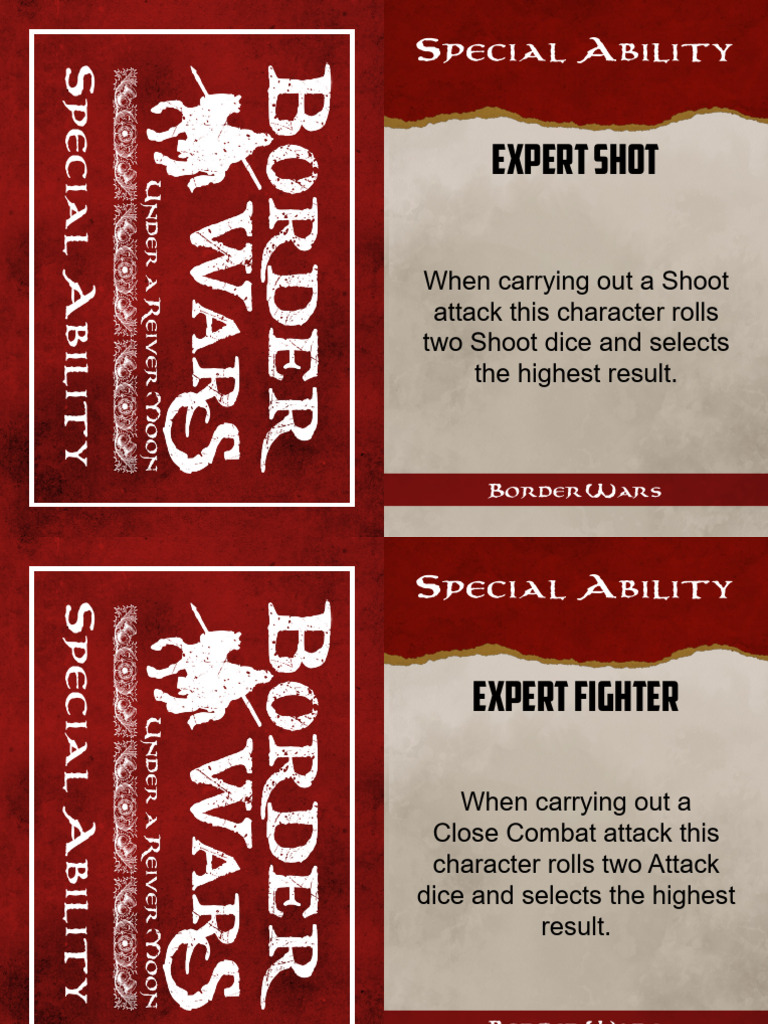 Border Wars - Special Ability Cards | PDF