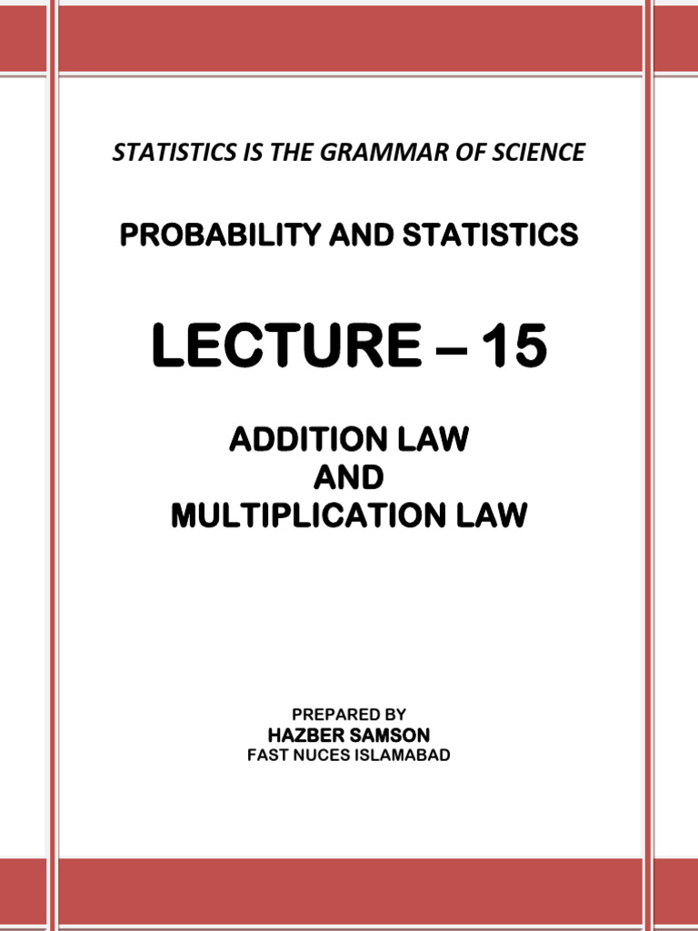 Laws of Probability Explained | PDF