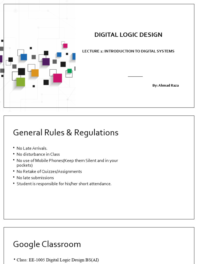 Intro to Digital Systems Lecture | PDF