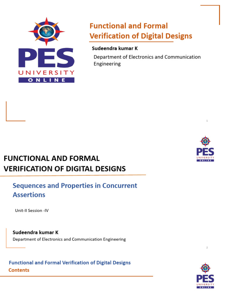 FFDD Unit 3 - PPT 4 | PDF | Sequence | Formal Verification