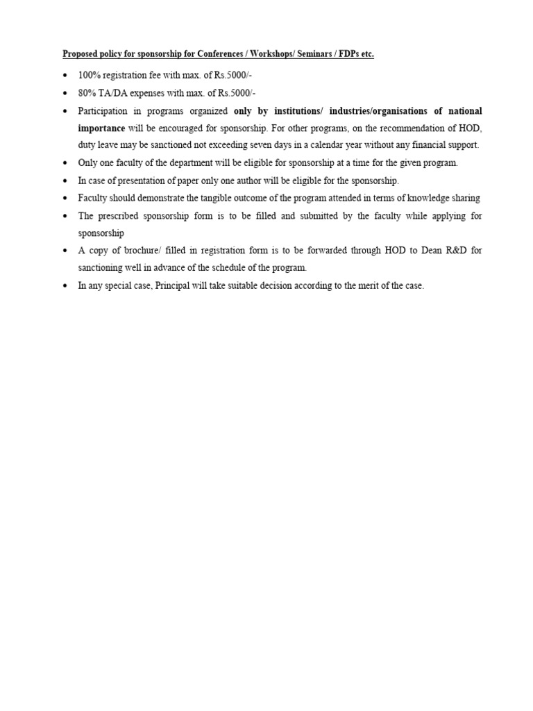 FDP Sanction Letter | PDF