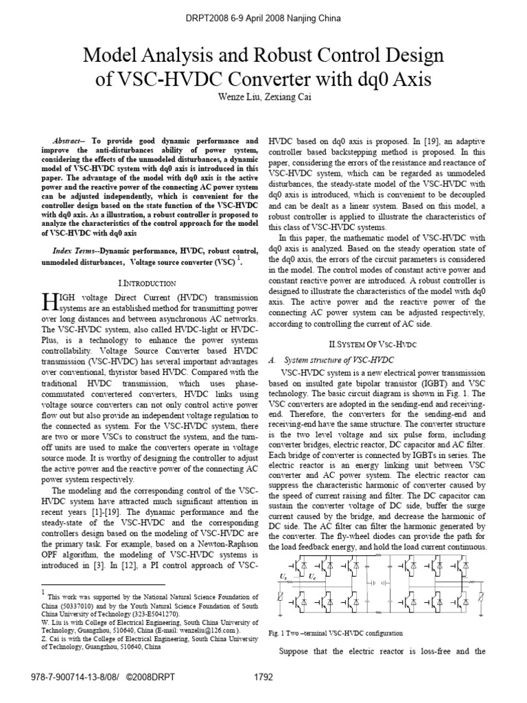 Model Analysis and Robust Control Design | PDF