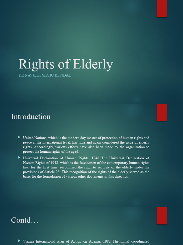 Rights of ELderly | PDF | Welfare | United Nations