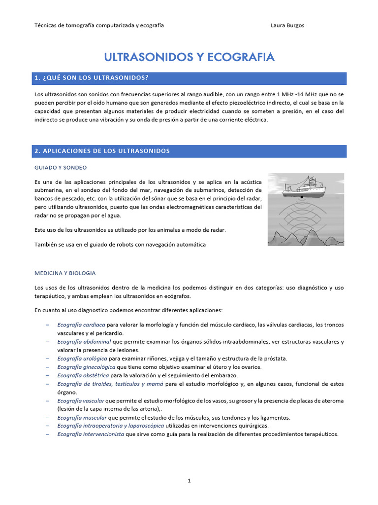 Ultrasonidos y Ecografia | Descargar gratis PDF | Ultrasonido ...