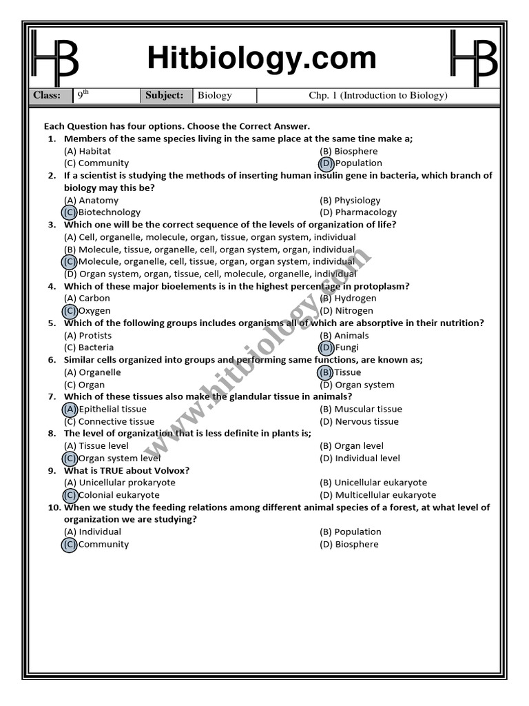 Biology Mcqs | PDF | Mitosis | Meiosis
