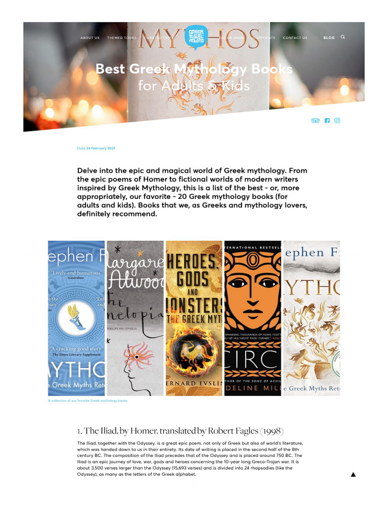 16 - Greek Mythology Books You Need To Read (For Adults & Kids) ' | PDF