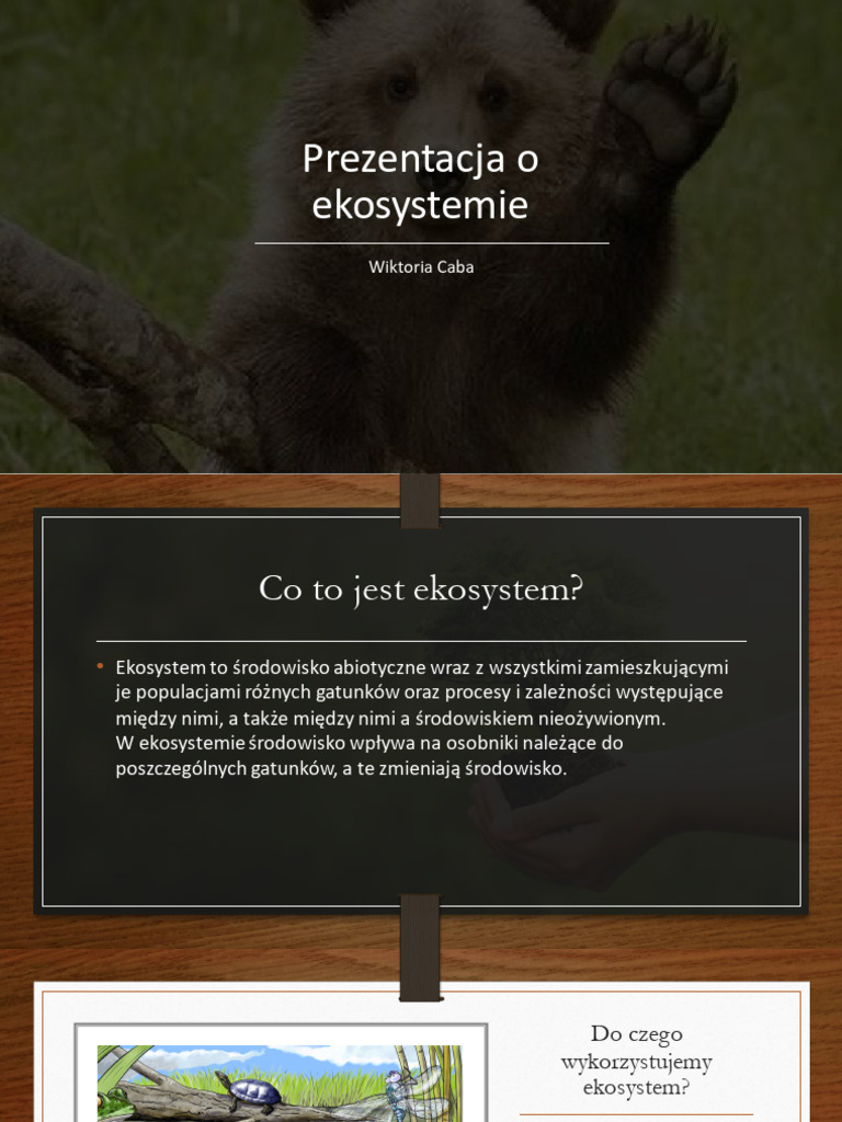 Prezentacja Ekosystem - Wiktoria Caba | PDF