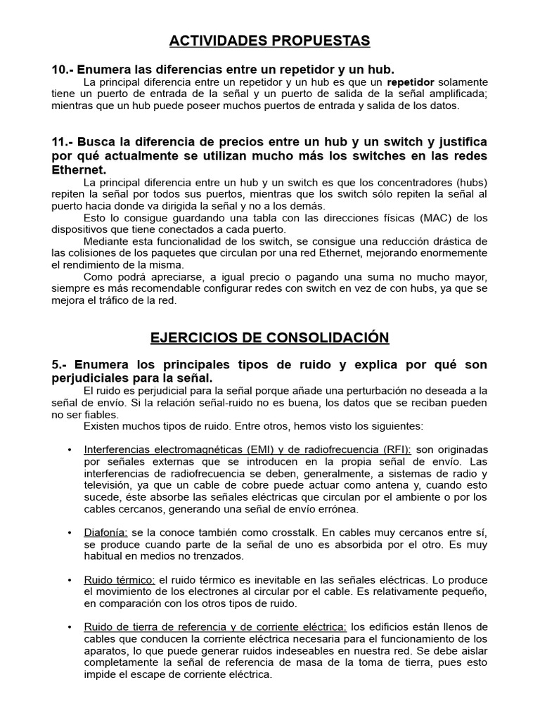 Ejercicios Libro Tema3 Redes | PDF