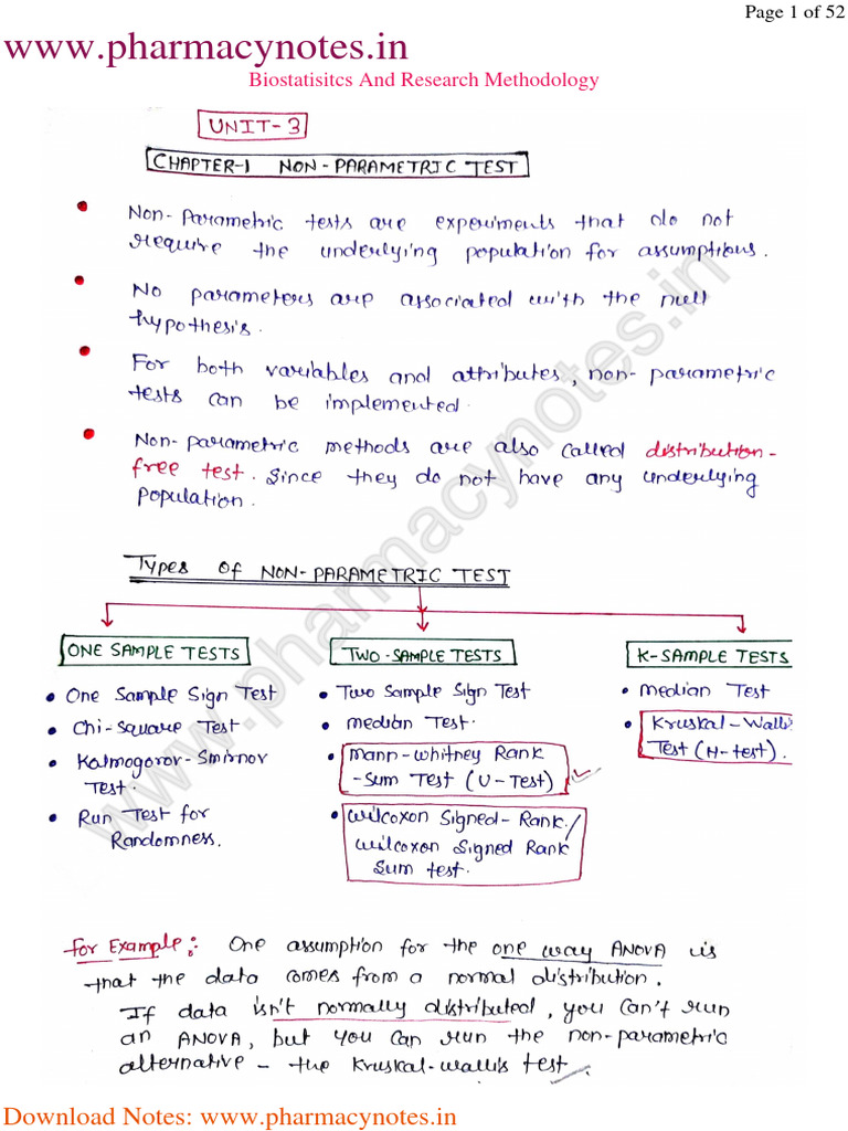 Unit 3 Biostatistics Complete | PDF