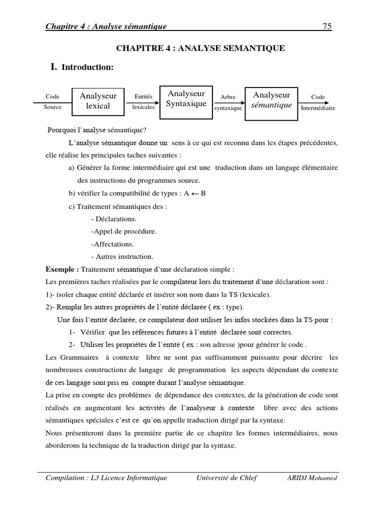 Chapitre 4-Analyse Semantique | PDF