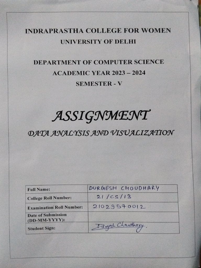 Dav Assignment | PDF