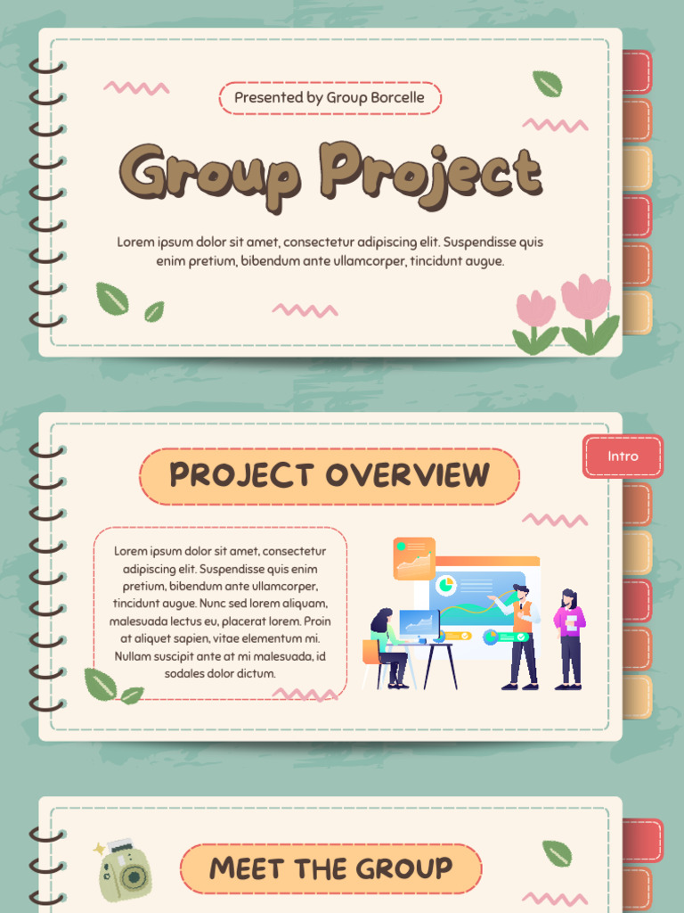 Green Yellow Aesthetic Cute Notebook Group Project Presentation | PDF | Tullii
