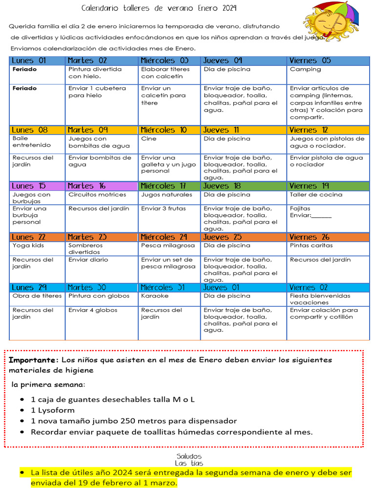 Talleres de Verano 2024 | PDF Talleres de Verano 2024 | PDF