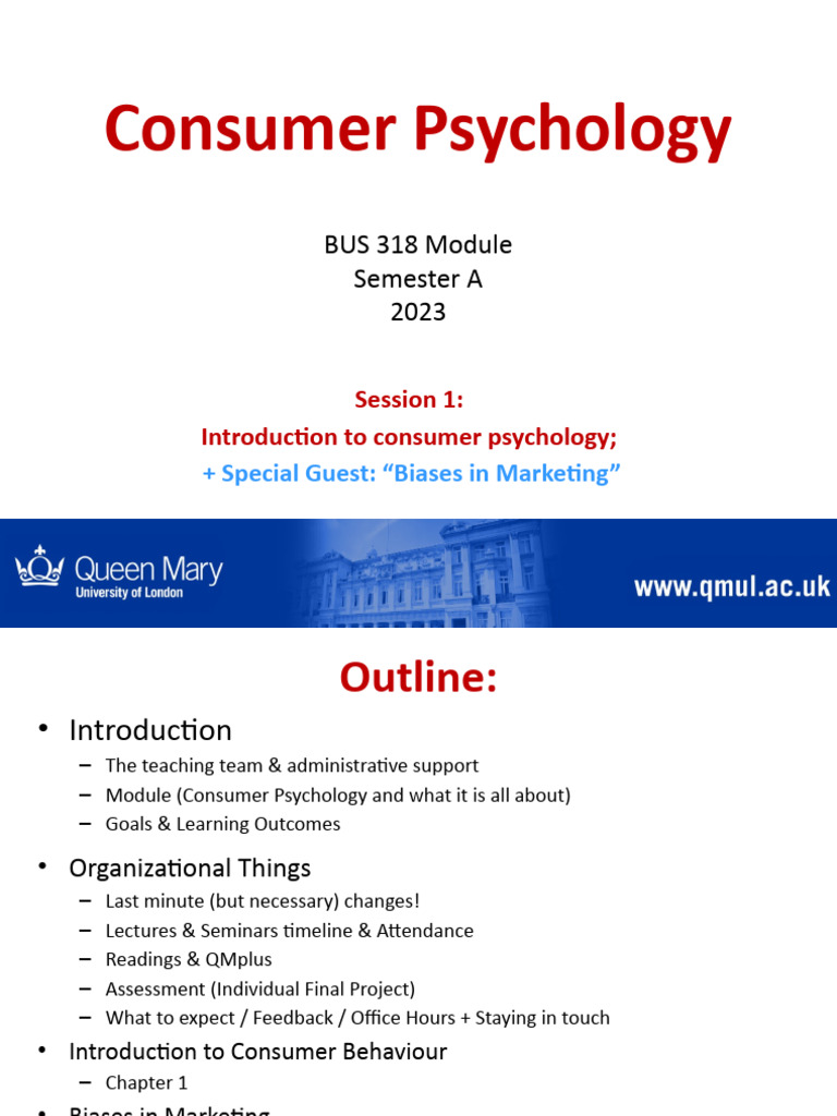 Introduction to Consumer Psychology | PDF