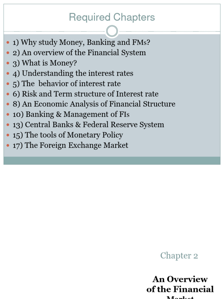 Chapter 2 - Overview Financial System | PDF | Financial Markets | Stocks