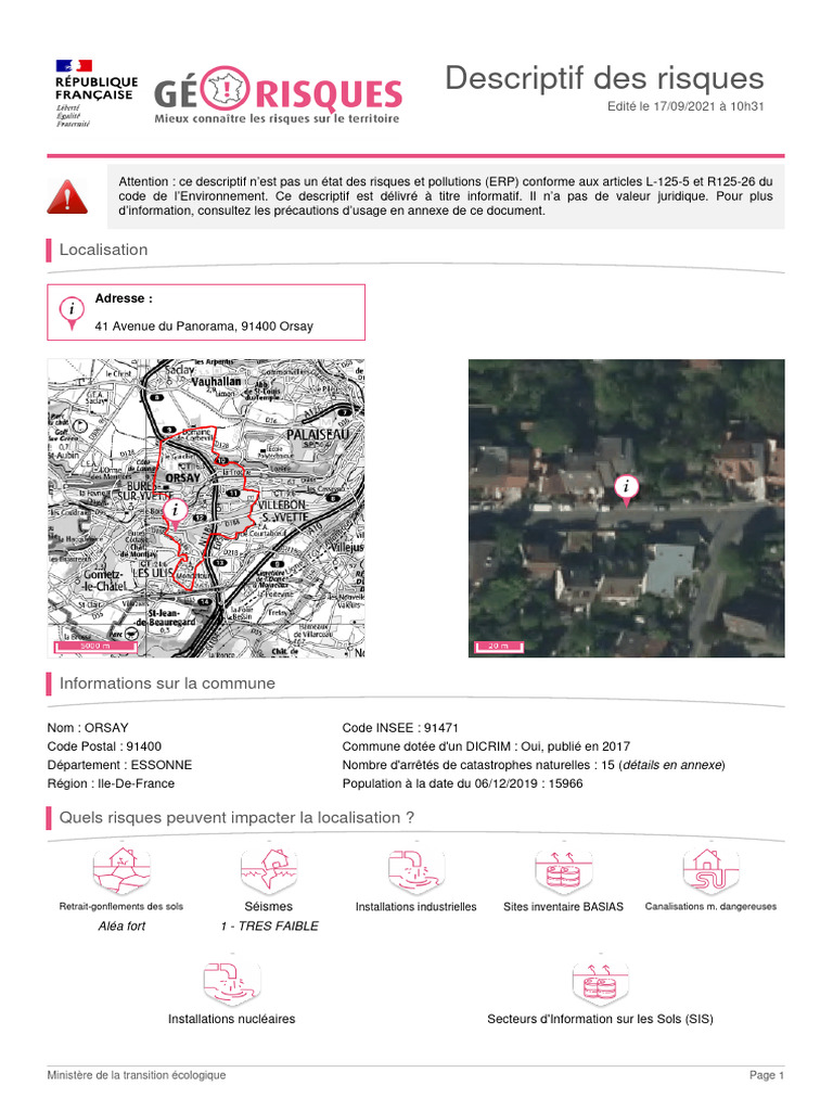 Descriptif Georisques | PDF