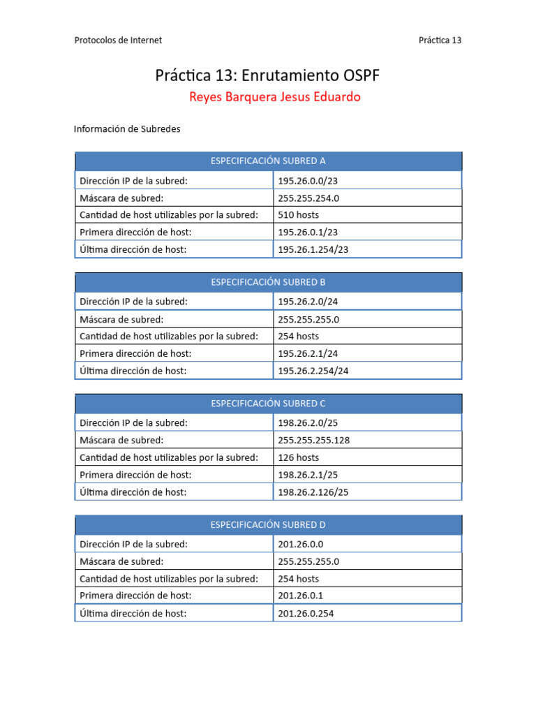 Enrutamiento Ospf | PDF | Dirección IP | Estándares de internet