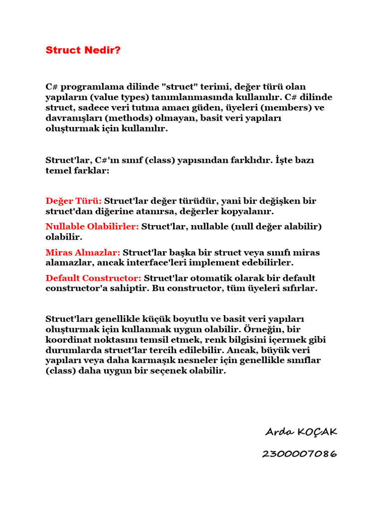 Struct Nedir | PDF