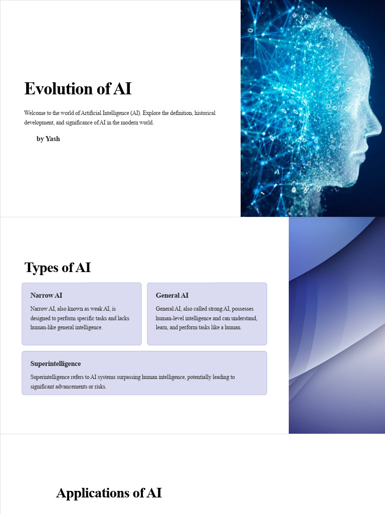 Evolution of AI | PDF | Intelligence (AI) & Semantics | Artificial Intelligence